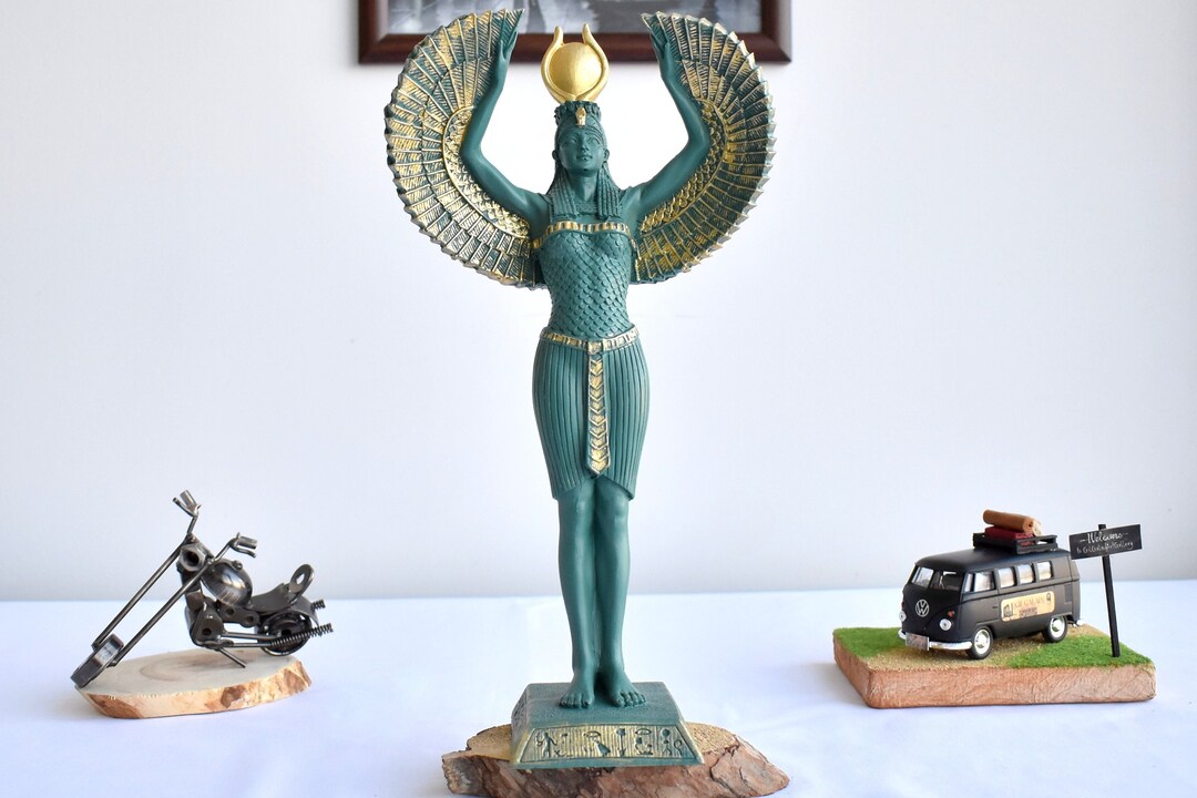 Egyptian Goddess Isis Open Wings Statue/ Large God Statue Sculptures ...