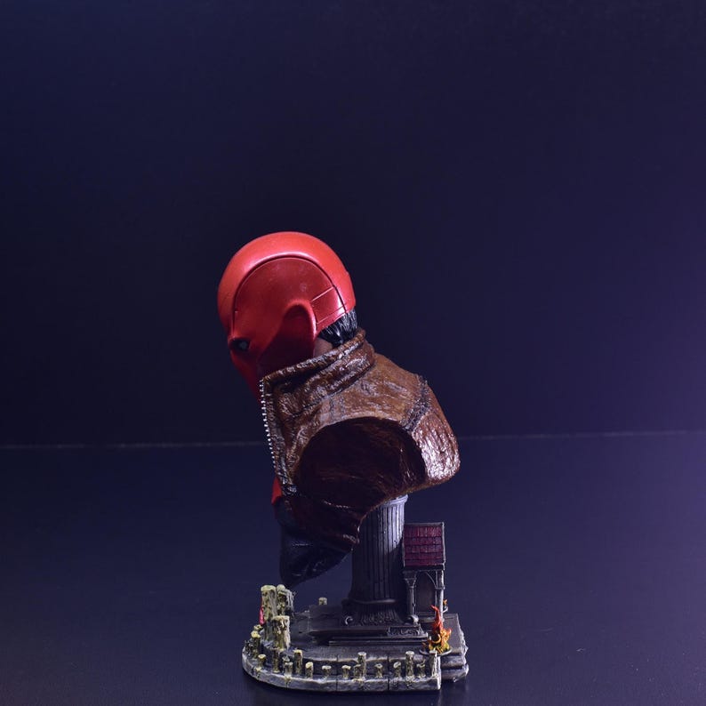 Red Hood Jason Todd Bust Statue Fan Art - Hand-painted 3D Printed Model ...