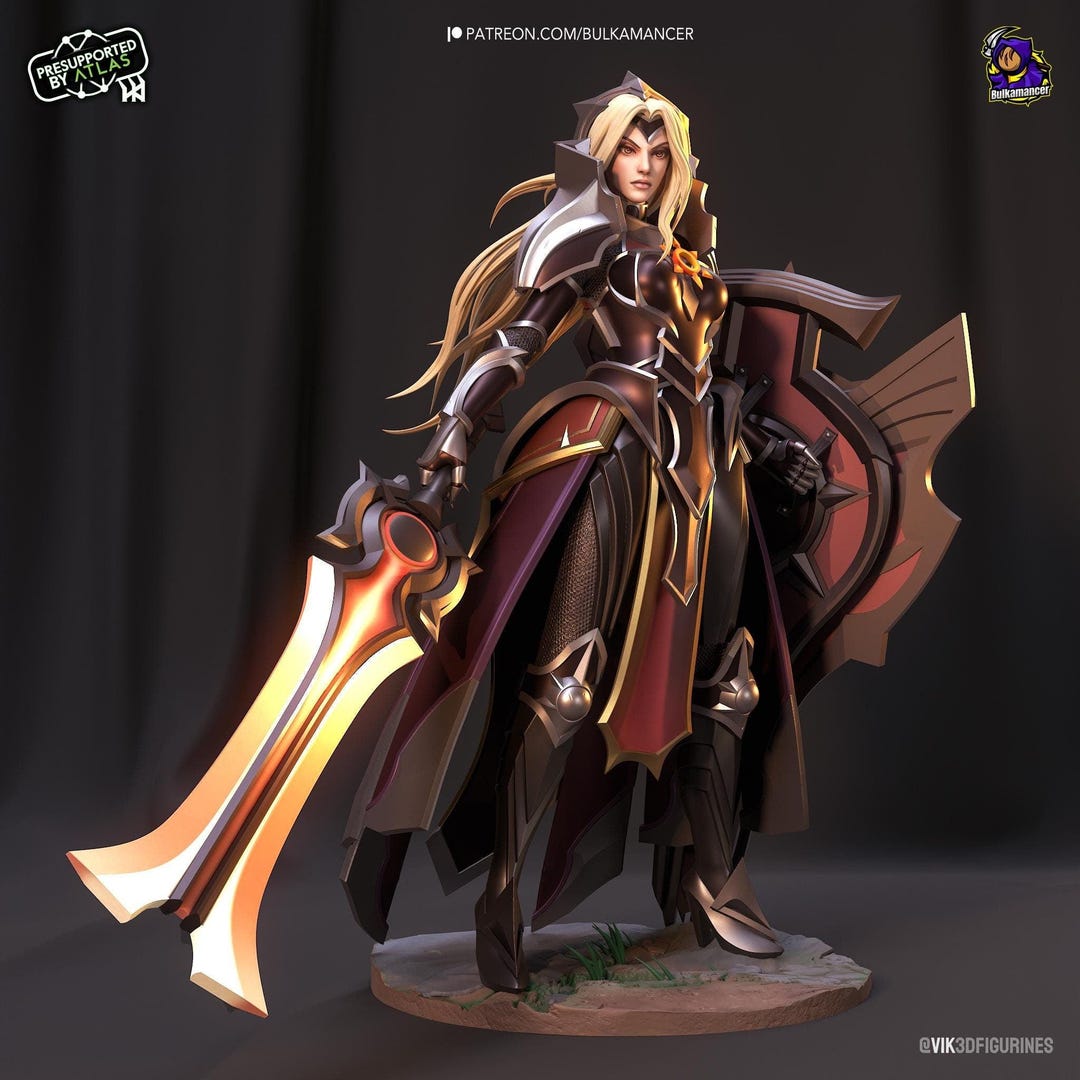Hand-painted Sun Goddess Leona Statue: Lol Fan Art, 1/8 Scale - Etsy