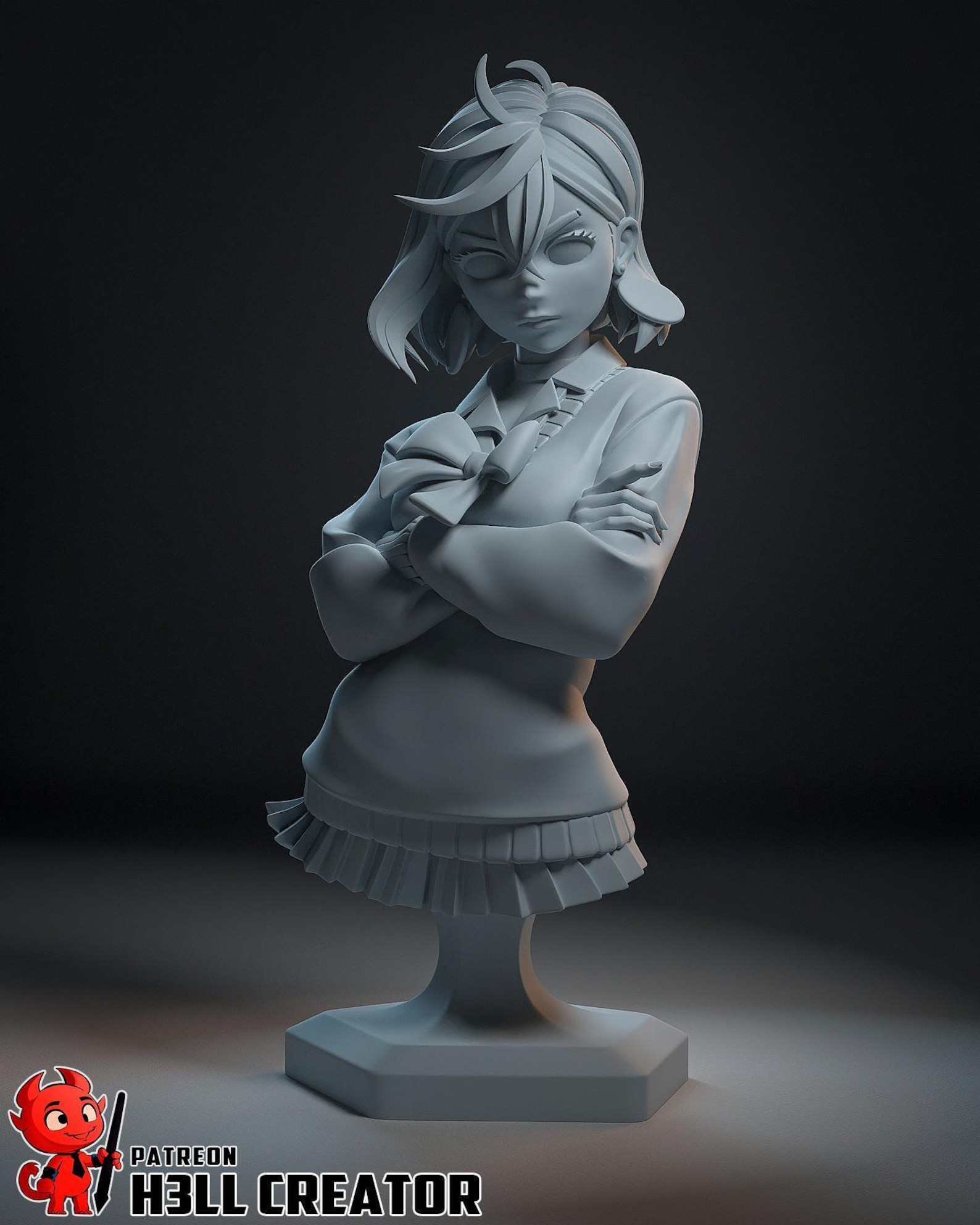 Anime Girl Diorama Statue / Momo Inspired Statue With Cat / Fan-made ...