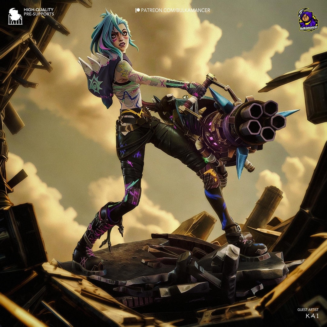 3D Printed Jinx | Inspired by Arcane | Fan Art Jinx Figurine | 3D Model ...