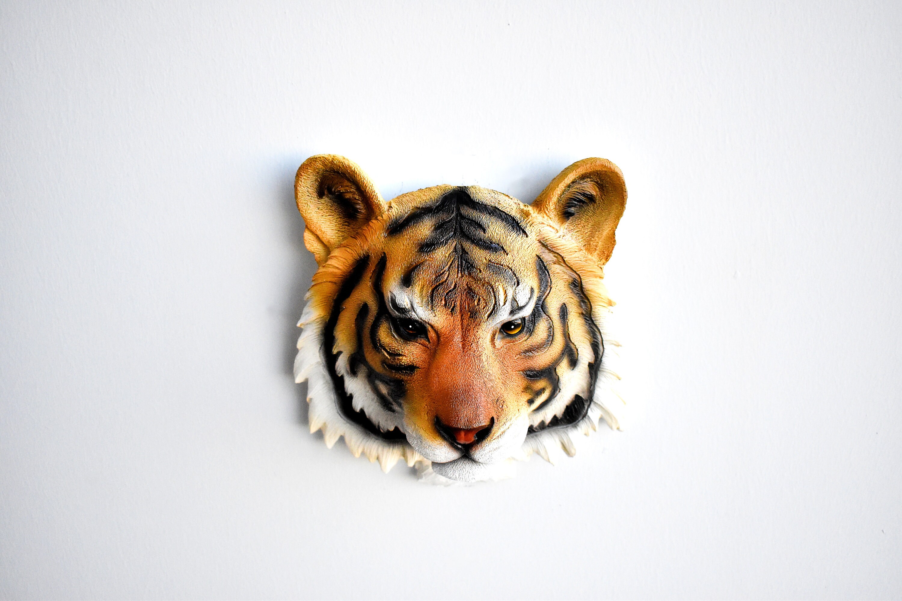 Tiger Wall Decor / Tiger Head Wall Decor / Animal Figurine - Etsy
