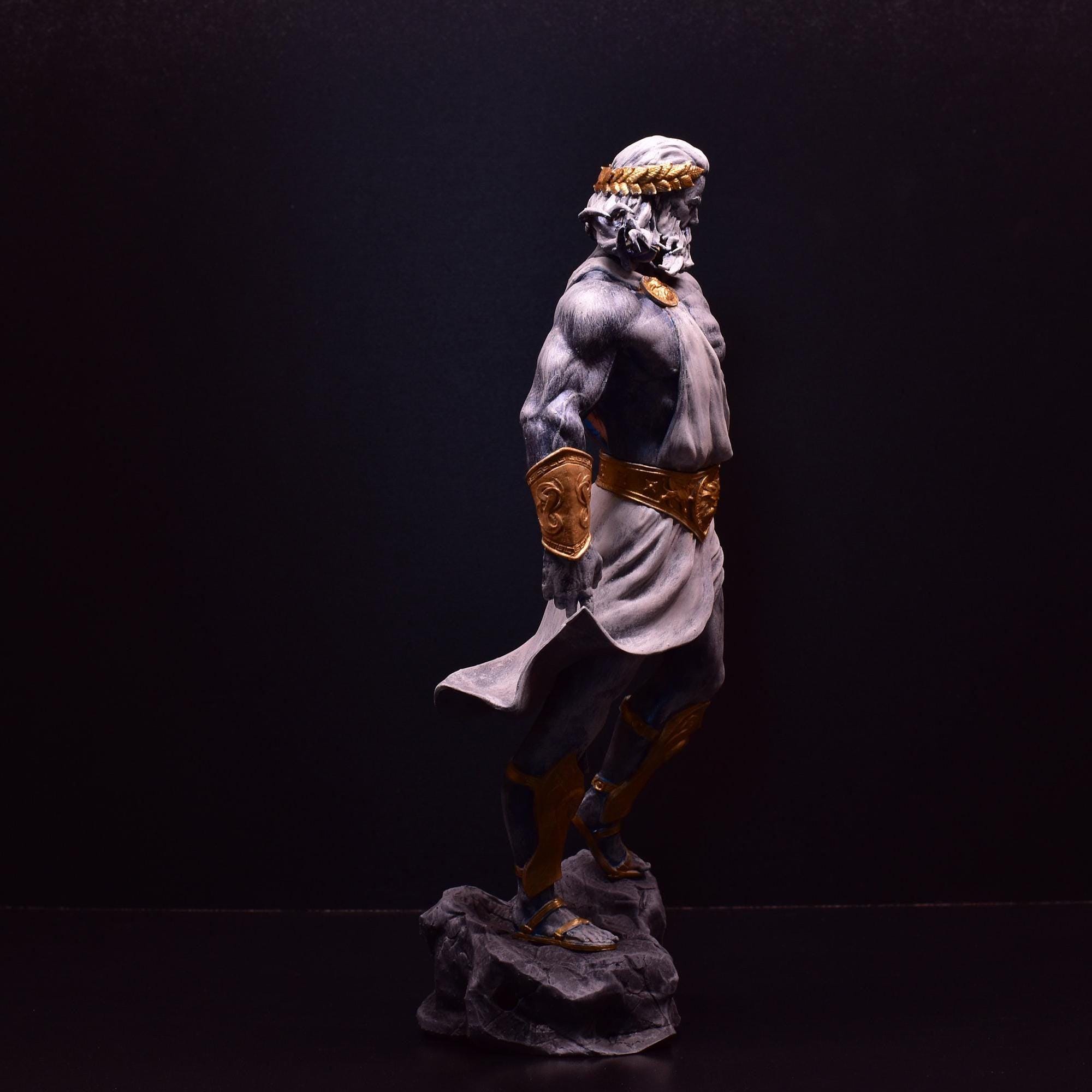 Hand-painted Zeus Statue: 3D Printed Greek God Sculpture - Etsy