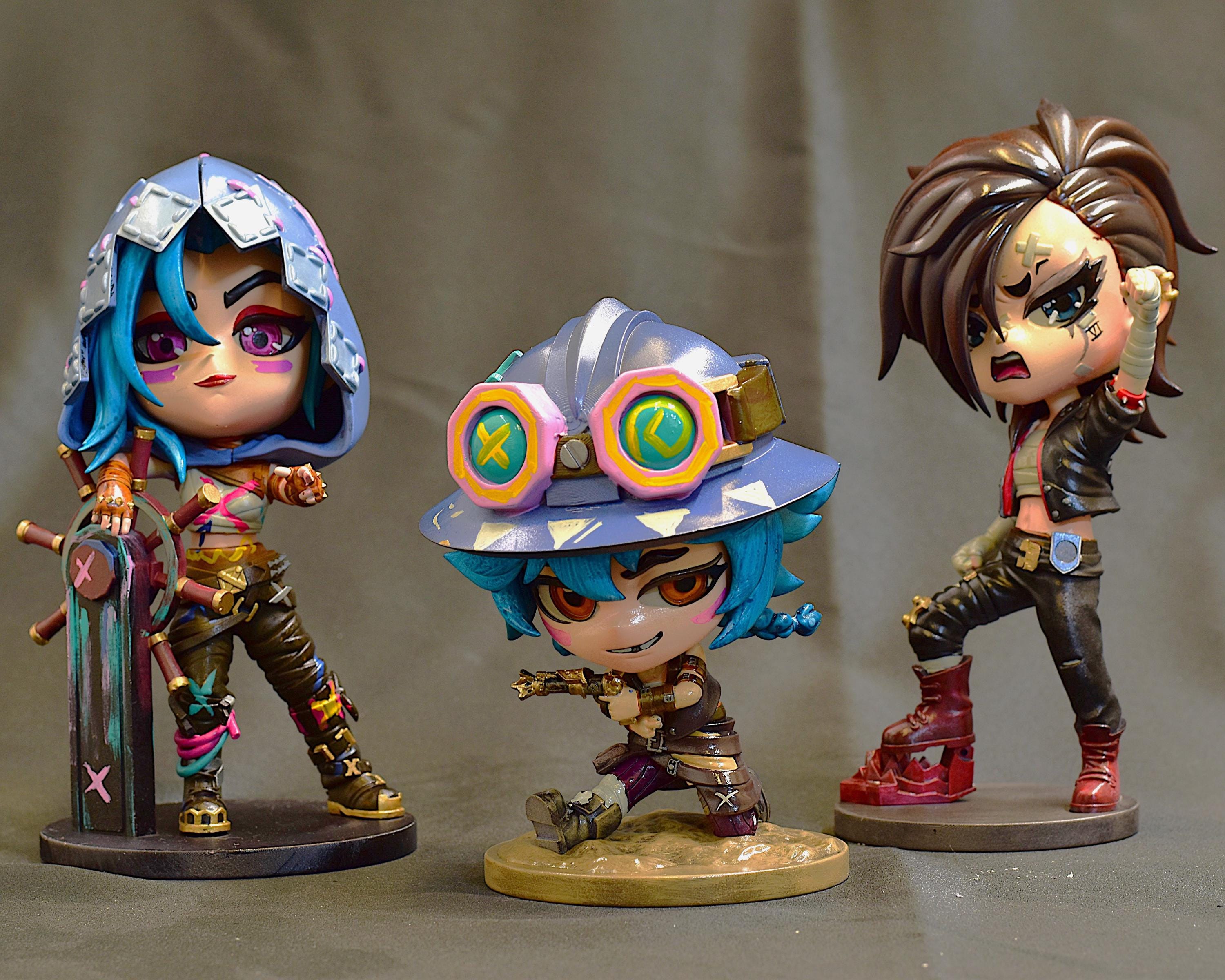 Hand-painted Jinx Chibi Statue: Lol Inspired 3D Model - Etsy