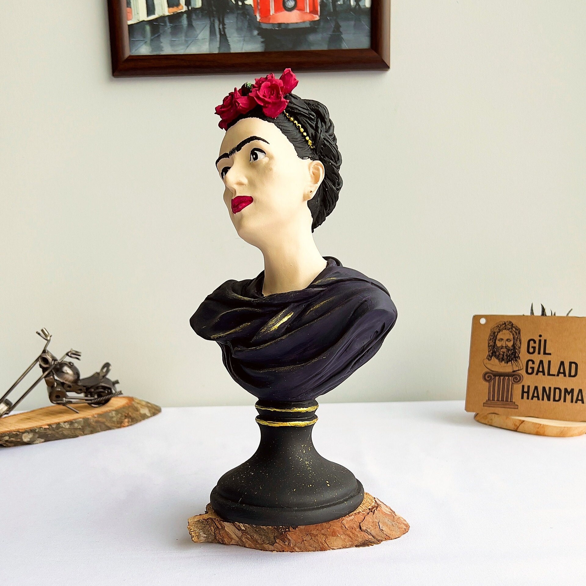 Frida Kahlo Sculpture / Frida Kahlo Bust Statue/ Painter Statue /home ...