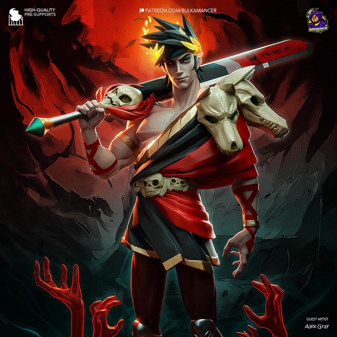 3D Printed Zagreus Sculpture | Inspired by Hades | Fan Art Zagreus ...