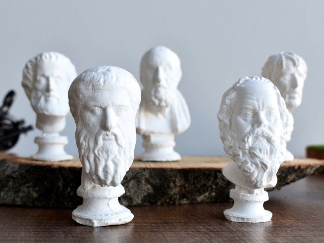 Our Set of 5 Philosophers Figurines Platon Hrisippos Hesiodos Socrates ...