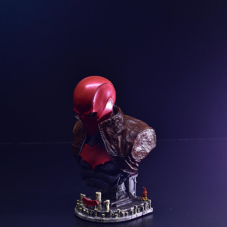 Red Hood Jason Todd Bust Statue Fan Art - Hand-painted 3D Printed Model ...