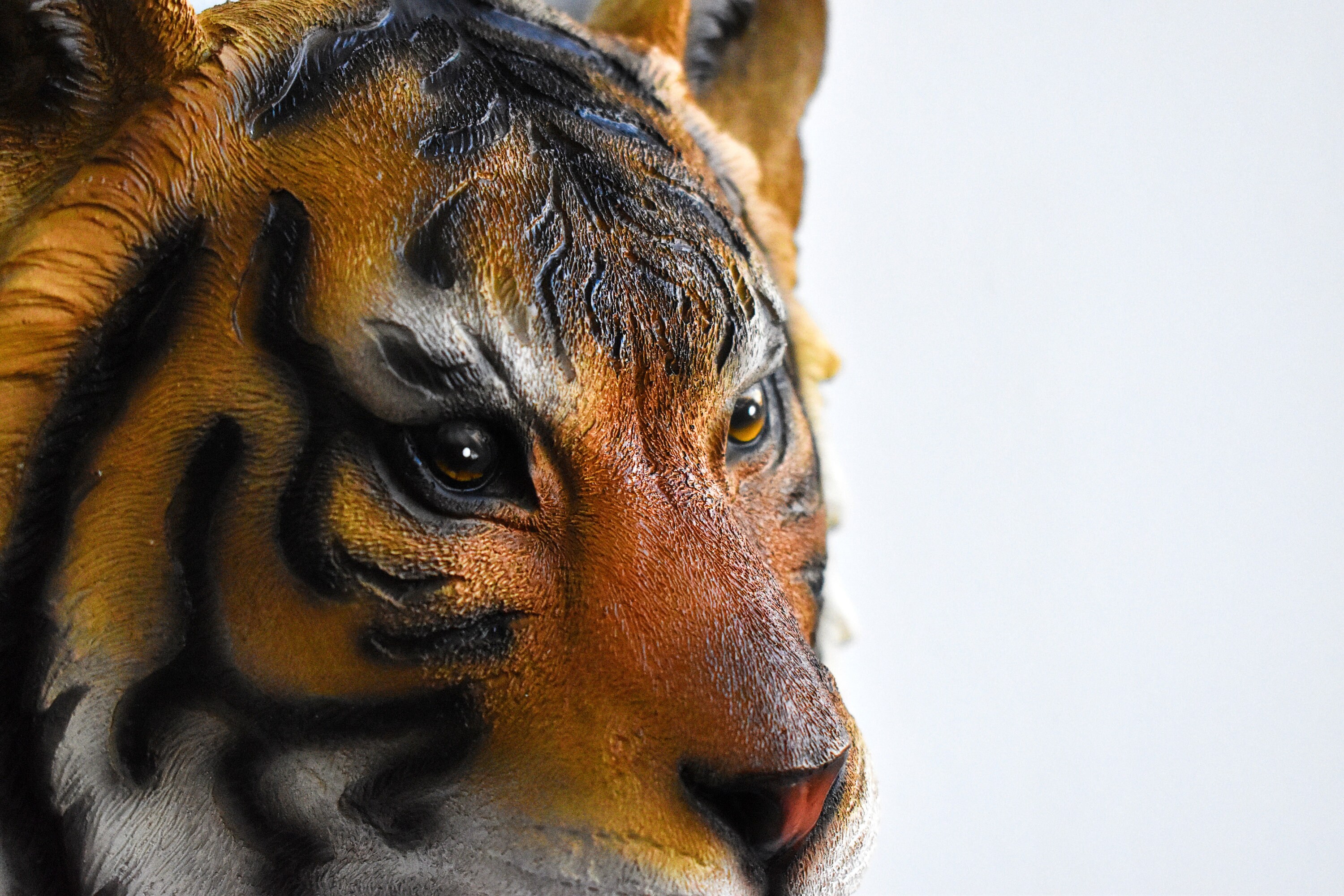 Tiger Wall Decor / Tiger Head Wall Decor / Animal Figurine - Etsy