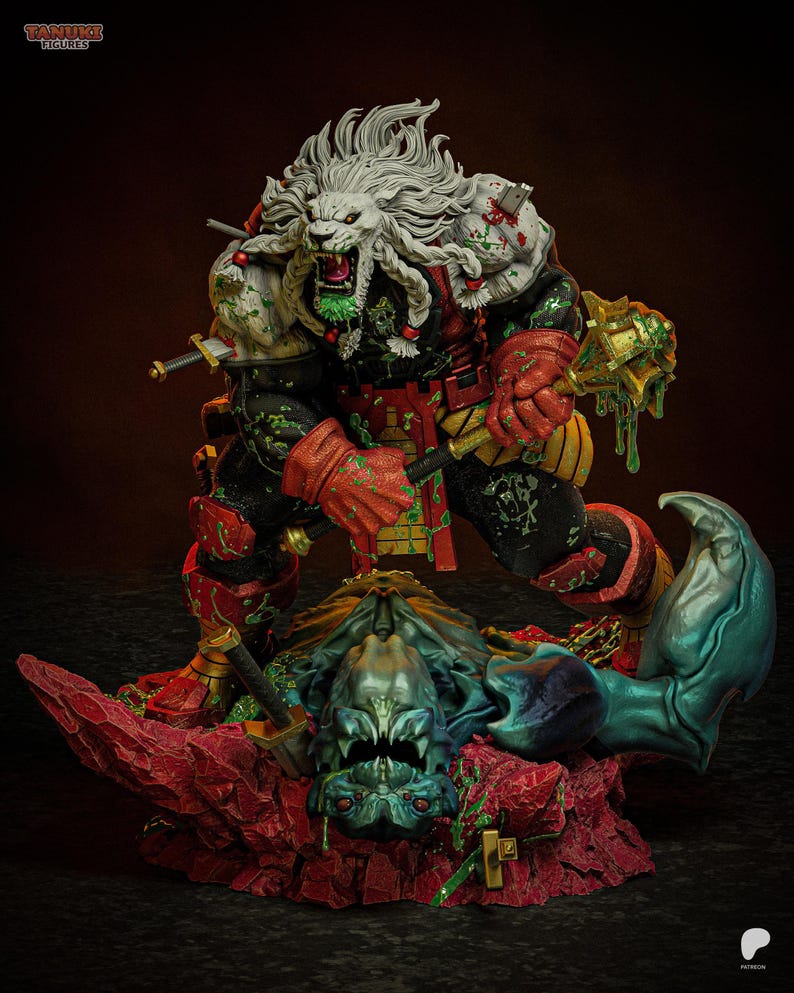 Battle Beast Statue / 3D Resin Figure / Hand Painted Fan Made ...