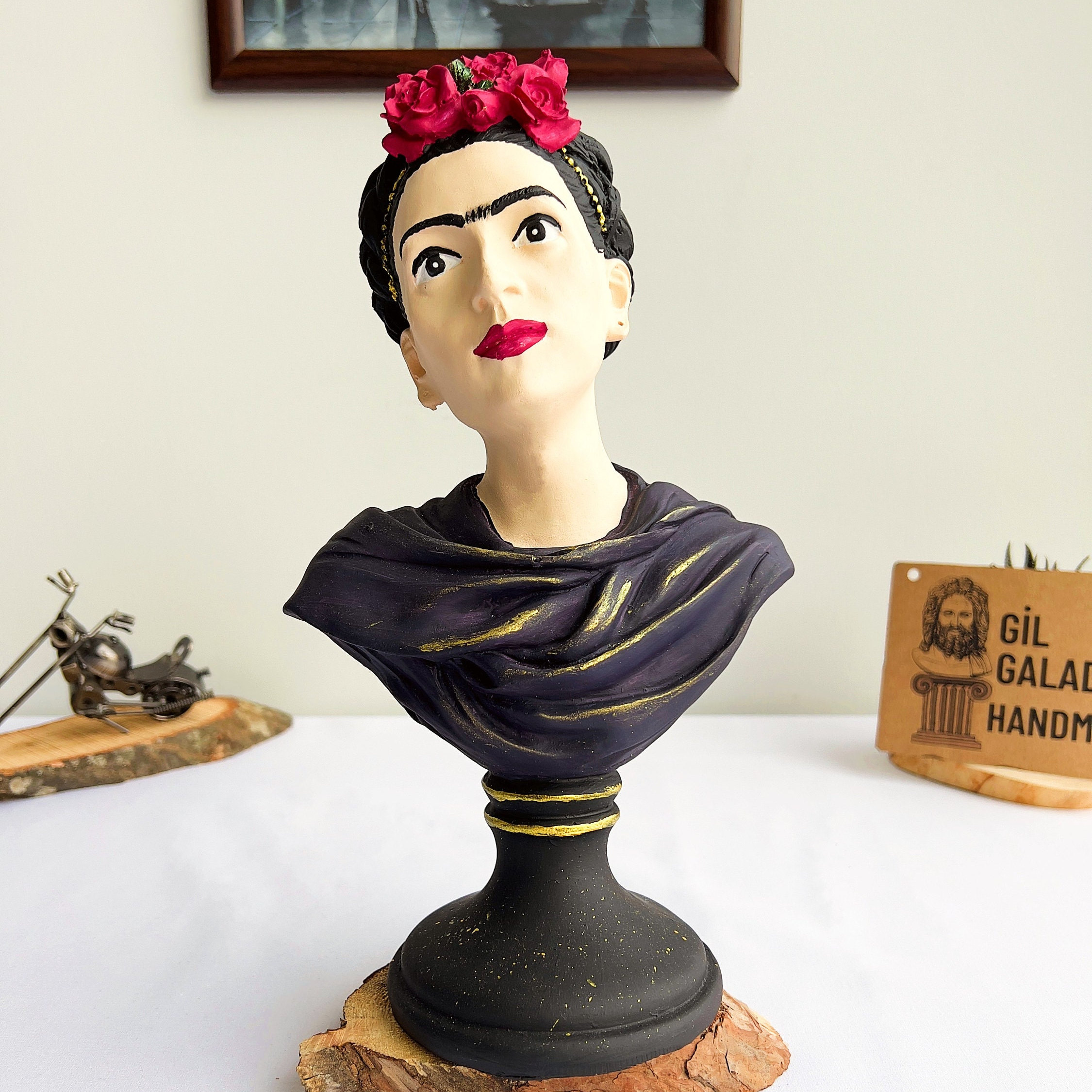 Frida Kahlo Sculpture / Frida Kahlo Bust Statue/ Painter Statue /home ...