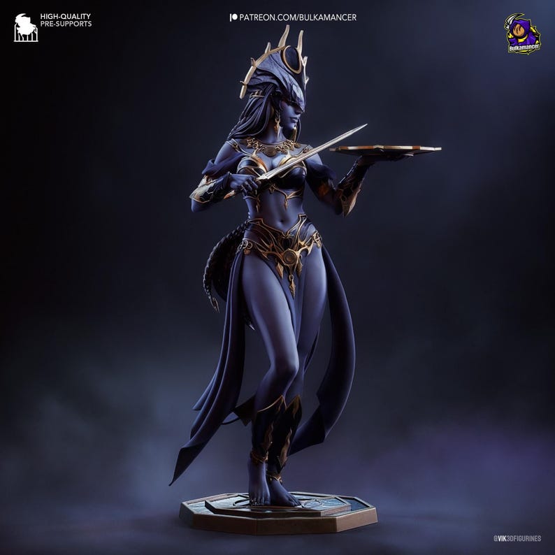 Shar Statue: Inspired of Baldur's Gate 3, Mistress of Loss Resin Figure ...