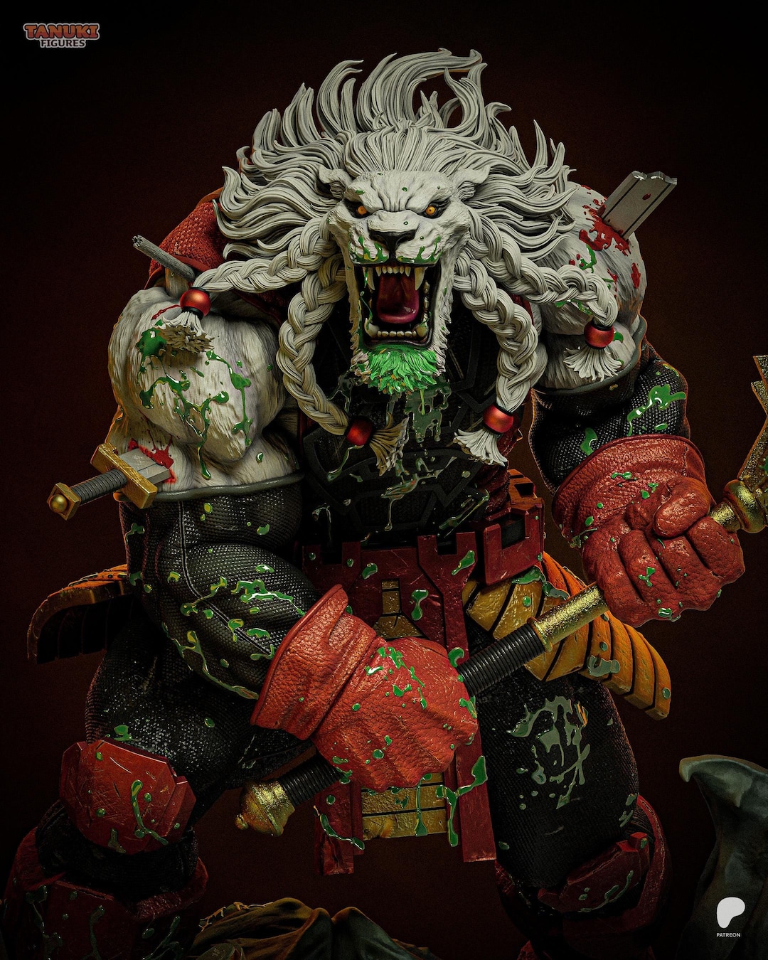 Battle Beast Statue / 3D Resin Figure / Hand Painted Fan Made ...