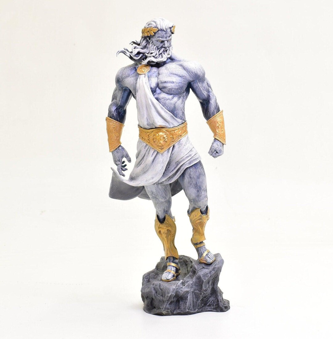 Hand-painted Zeus Statue: 3D Printed Greek God Sculpture - Etsy
