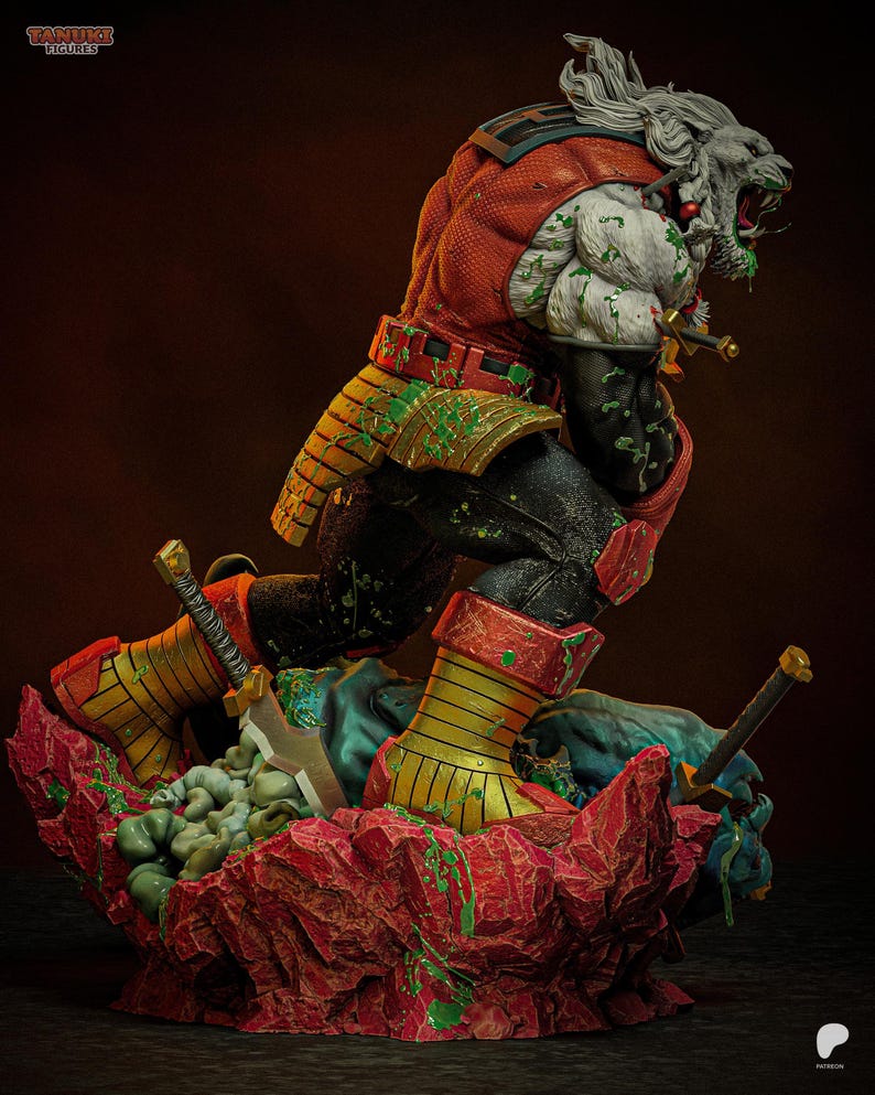 Battle Beast Statue / 3D Resin Figure / Hand Painted Fan Made ...