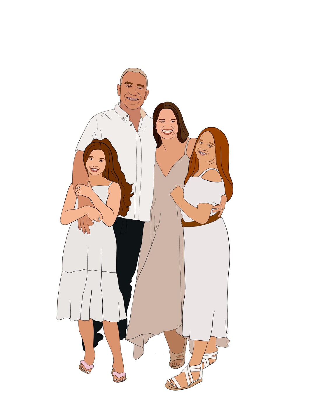 Hand Drawn, DIGITAL Portrait. - Etsy