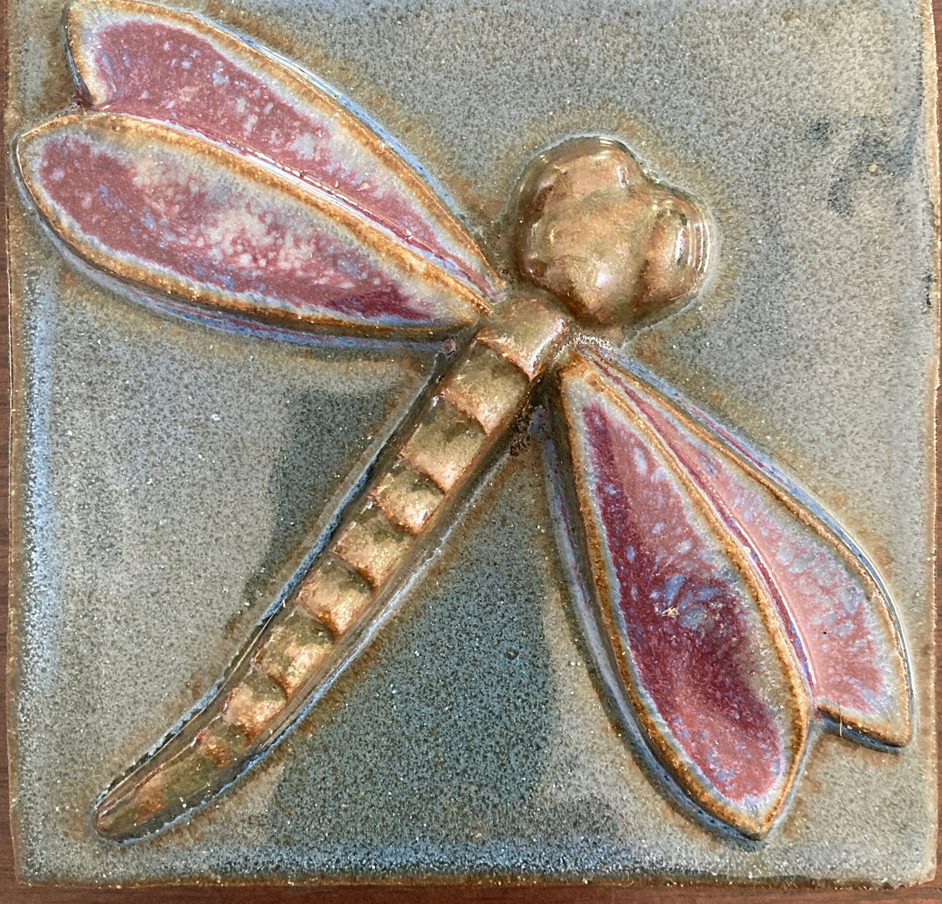 Dragonfly Handmade Ceramic Tile 3D High Relief - Etsy