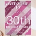 30 Flirty & Thriving Welcome Sign | 30th Birthday Welcome Sign Template ...