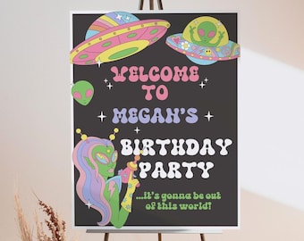 UFO Welcome Sign Alien Welcome Sign Alien Party Sign Out of This World ...