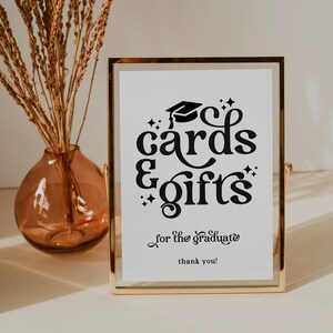 Cards & Gifts Graduation Sign Template | Editable Graduation Sign ...