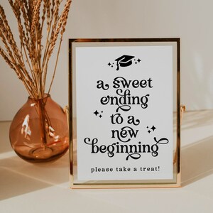 Retro Graduation Candy Bar Treat Sign | A Sweet Ending to A New ...