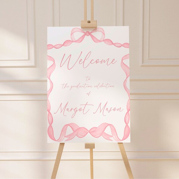 Coquette Party Welcome Sign - Etsy