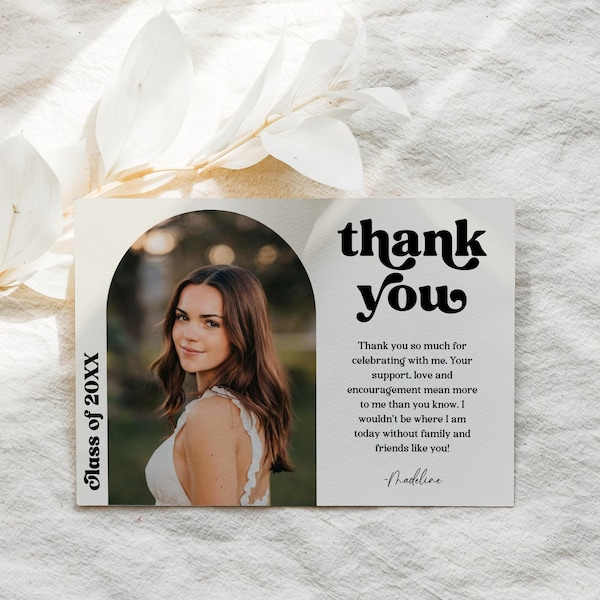 Graduation Thank You Note Template - Etsy