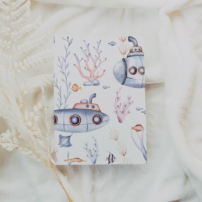 Under the Sea Birthday Invitation Editable Ocean Submarines - Etsy