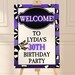 Editable Purple Beetle Birthday Welcome Sign Printable Welcome Sign ...