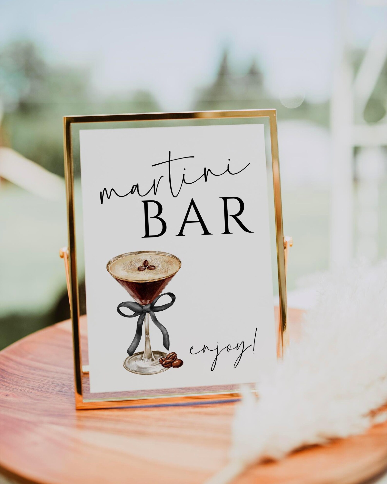 Espresso Martini Coquette Black Bow Bar Sign Template | A Tini Bit ...