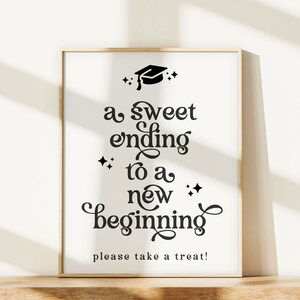 Retro Graduation Candy Bar Treat Sign | A Sweet Ending to A New ...