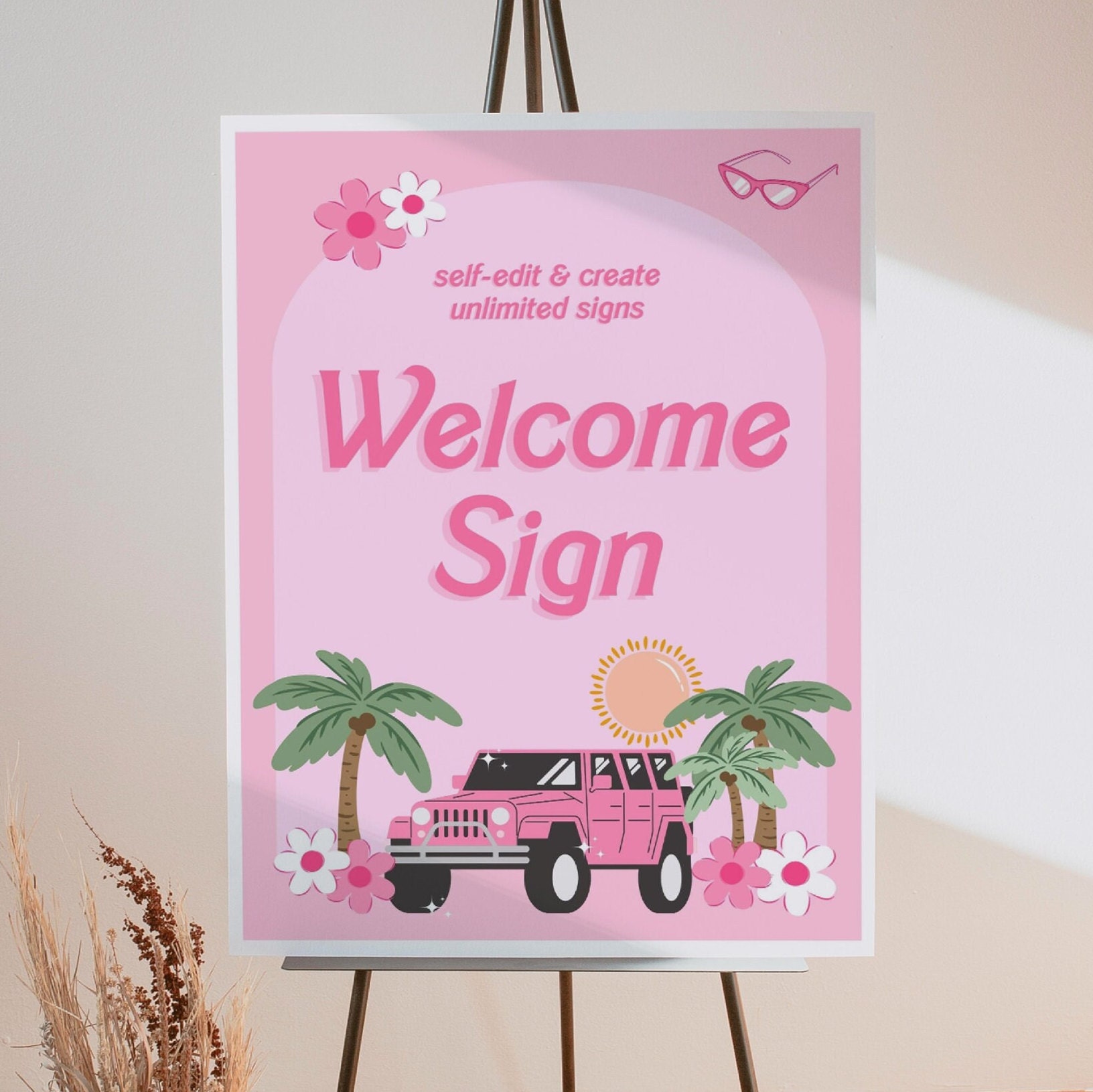 Malibu Barb Editable Welcome Sign Barb Doll Custom Sign - Etsy Canada