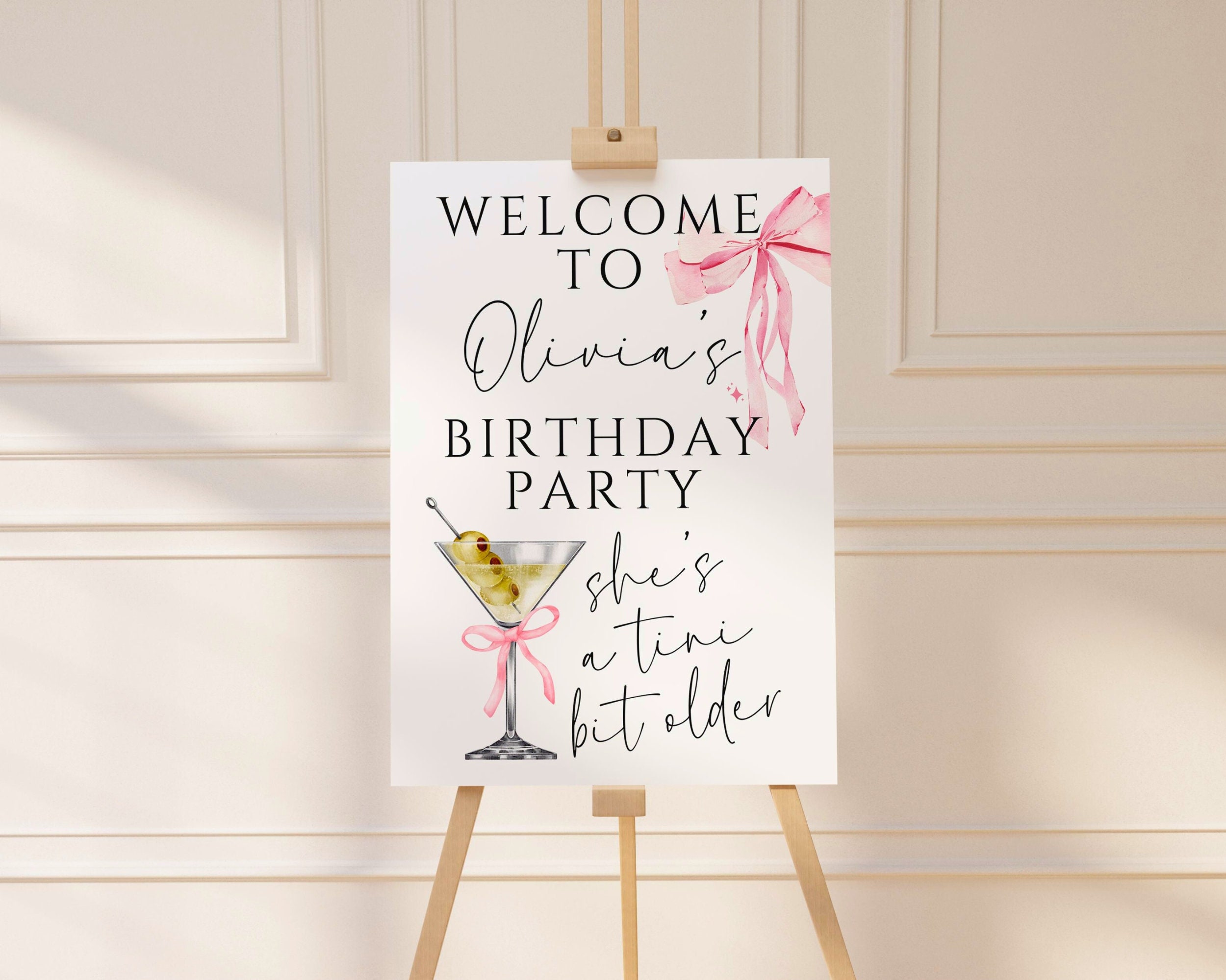 A Tini Bit Older Welcome Sign Template | Birthday Welcome Sign ...
