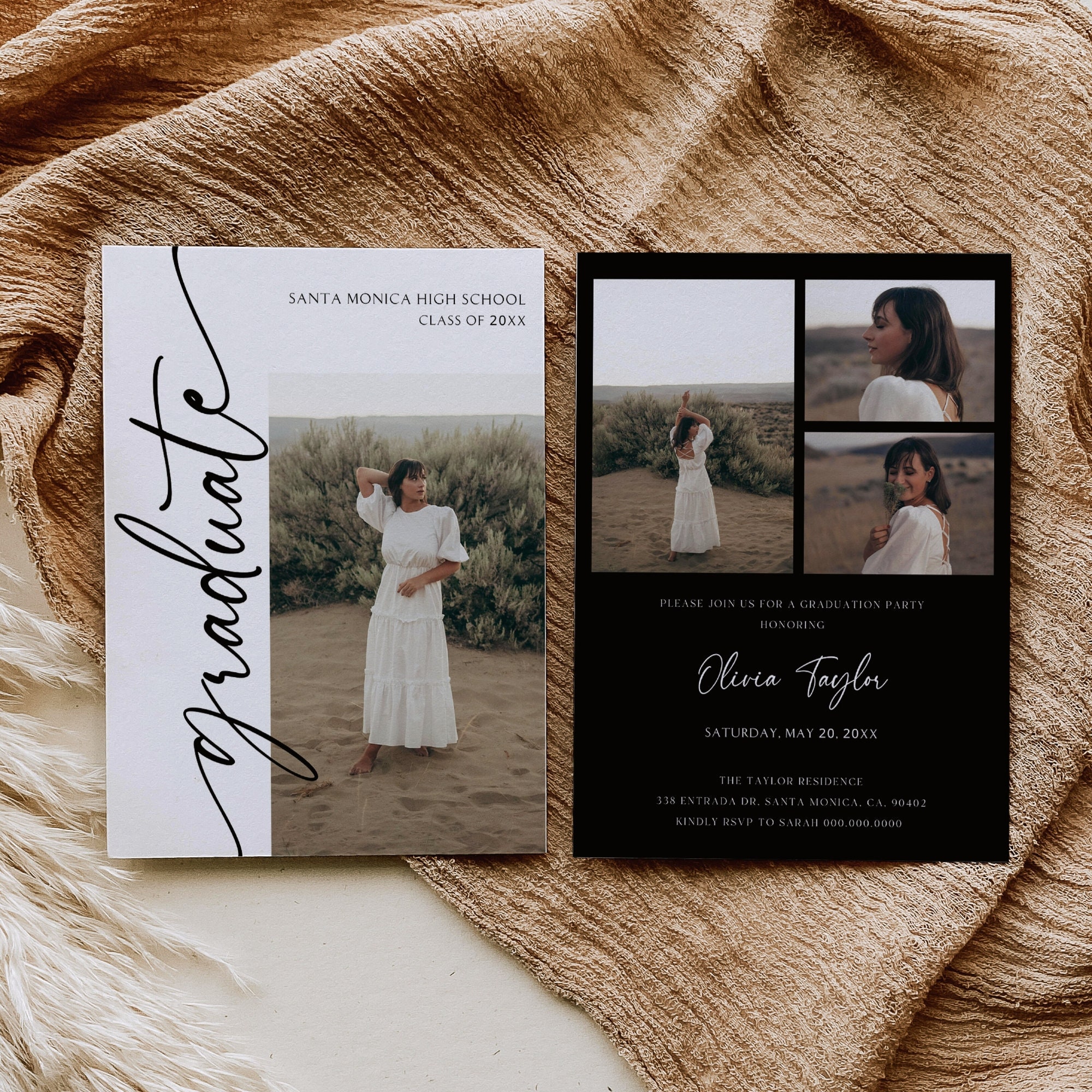 Minimalist Senior Graduation Invitation | Graduation Party Template ...