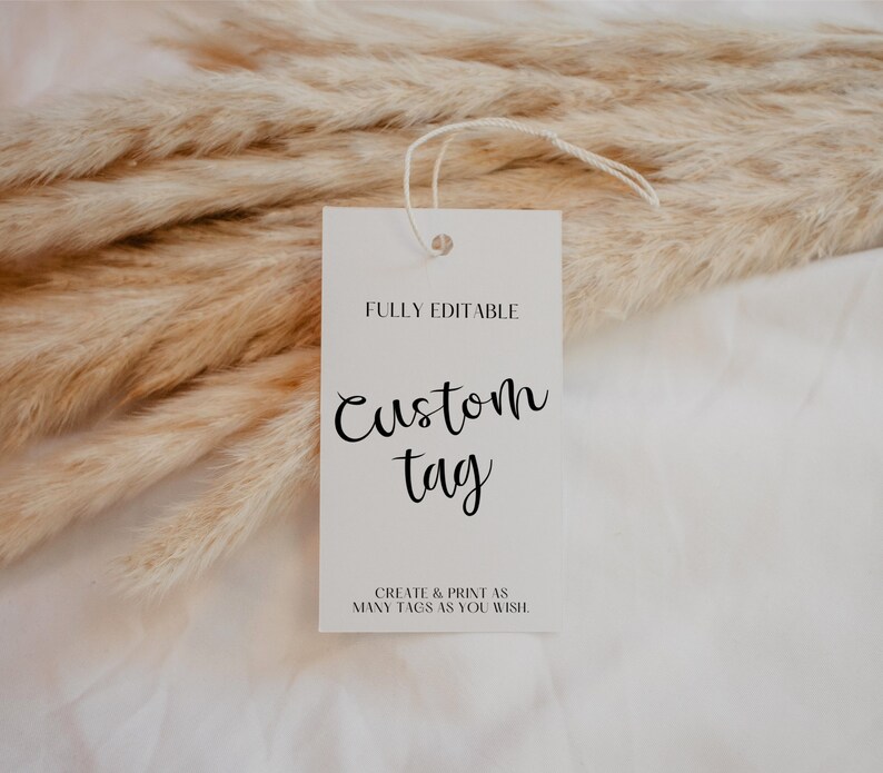 Editable Tags Instant Download Template 100% Editable - Etsy