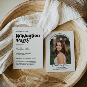 Graduation Arch Photo Invitation Template | College Graduation ...