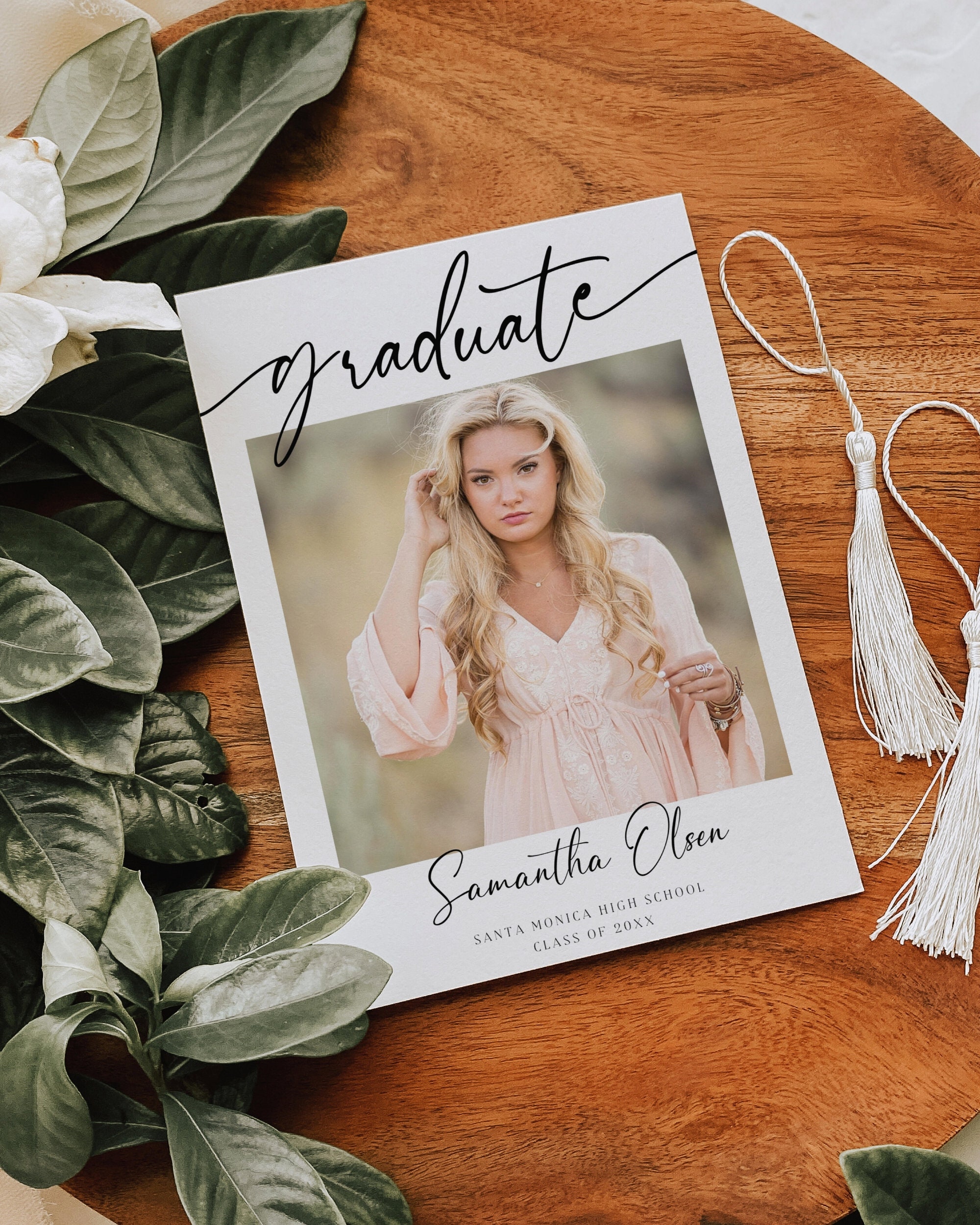 Minimalist Graduation Announcement Template Photo Collage - Etsy
