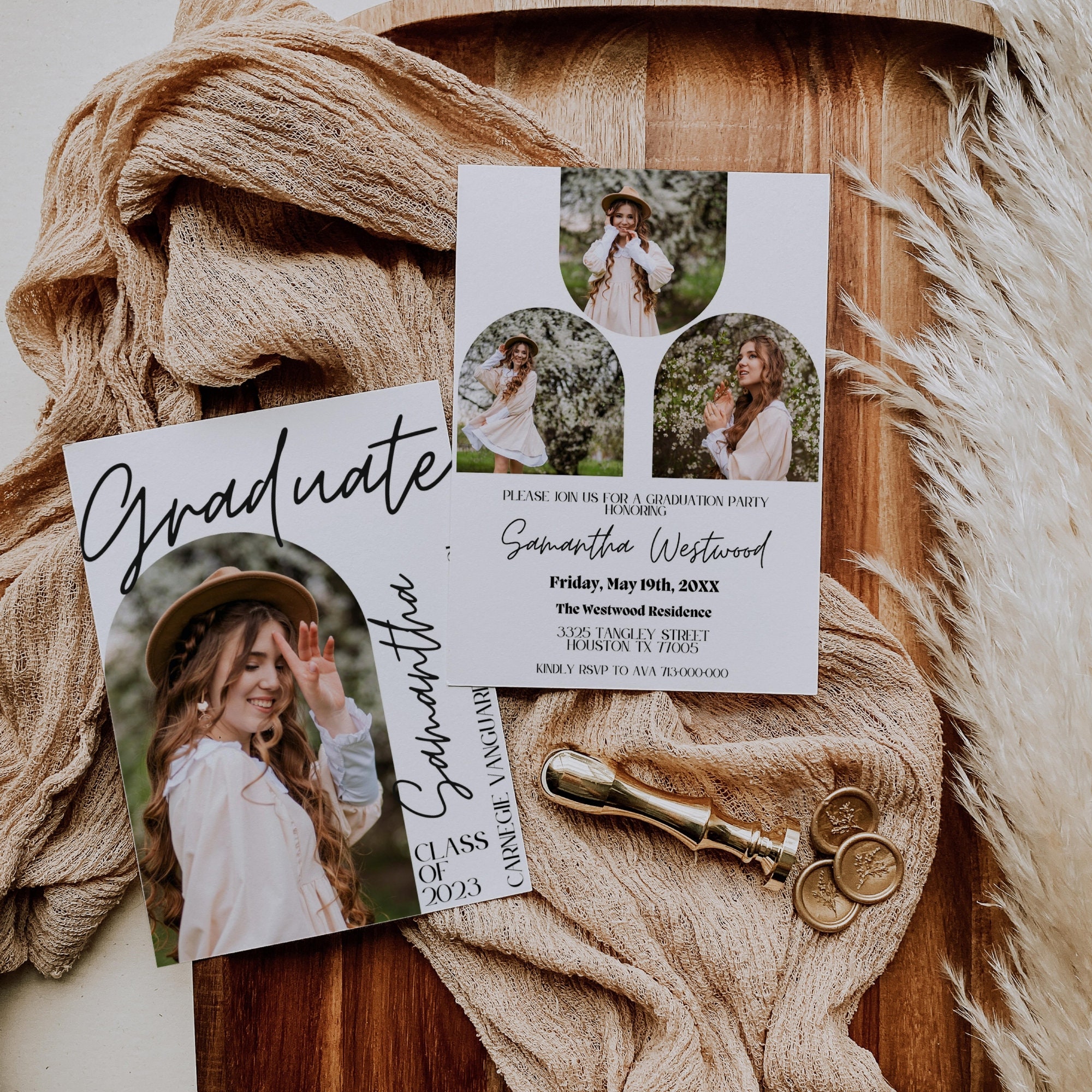 Graduation Announcement 2023 Template | Editable Graduation Invitation ...