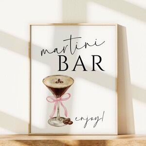 Espresso Martini Bar Sign Template | A Tini Bit Older | Cocktail Theme ...
