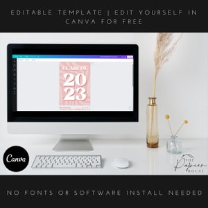 Groovy Pink Graduation Announcement Template | Retro Graduation Invite ...