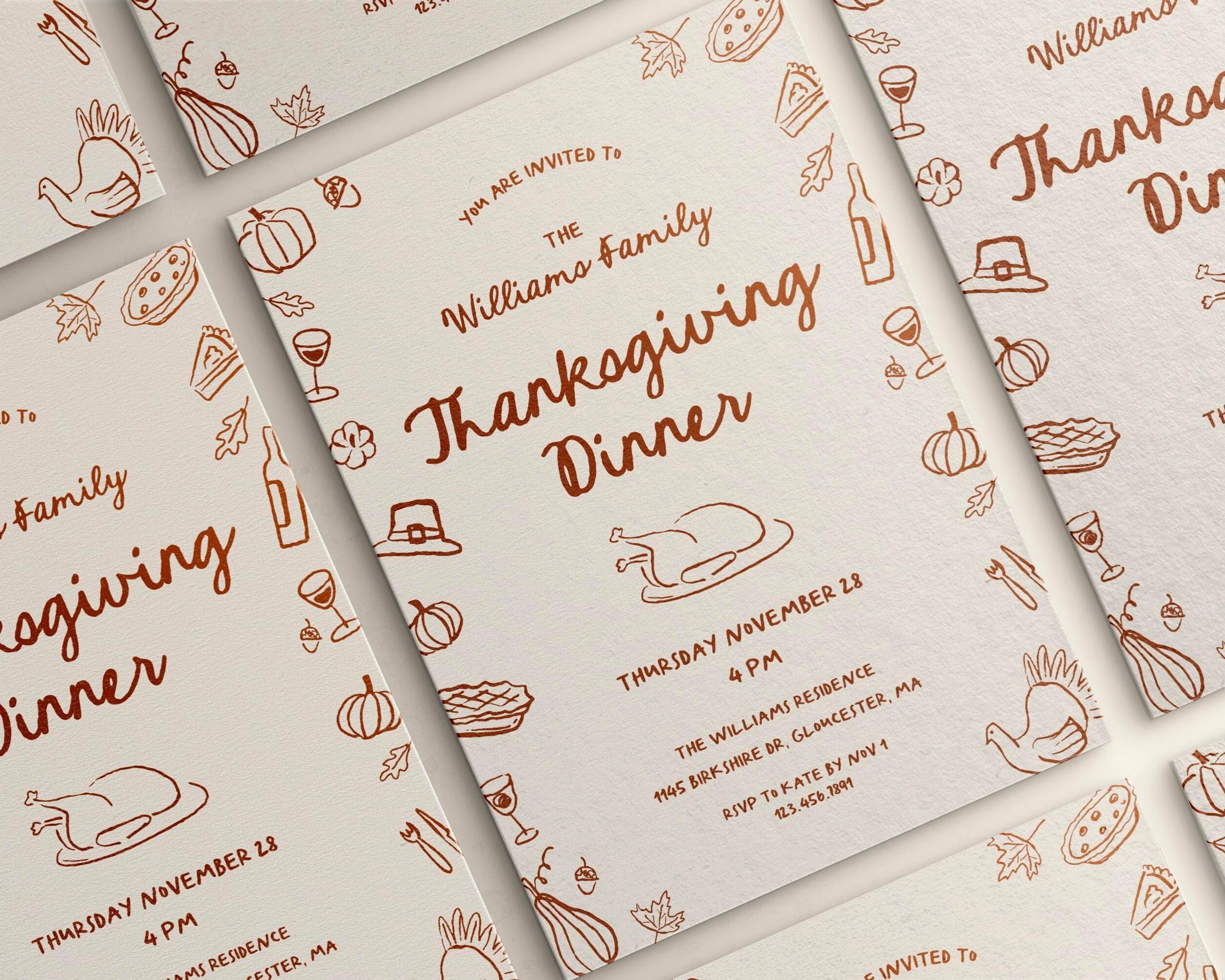 Thanksgiving Cocktail Drink Menu Sign Editable | Fall Cocktail Menu ...