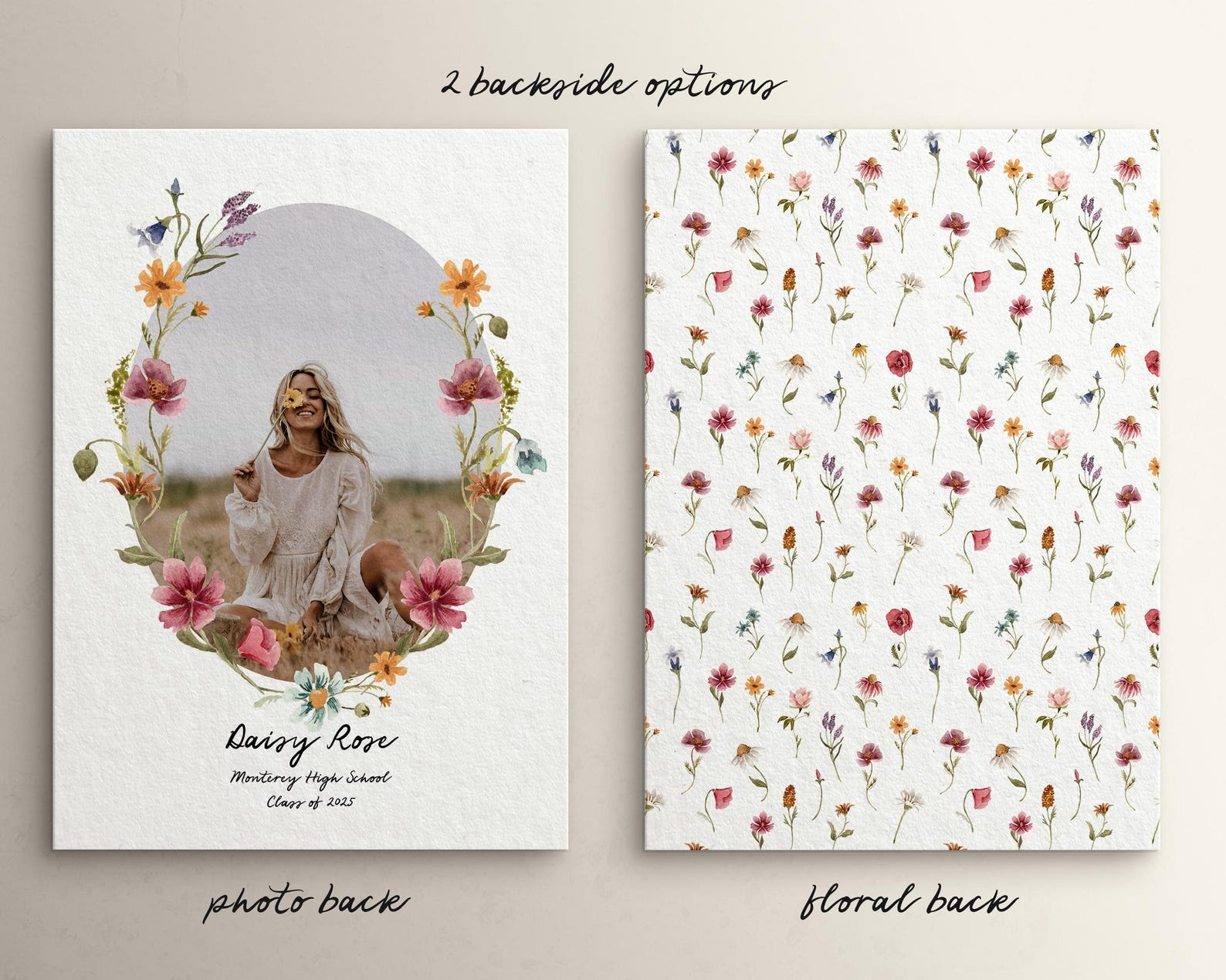 Wildflower Graduation Invitation Editable Template | Wildflowers Grad ...