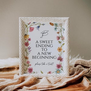 Wildflower Advice + Well Wishes Card Template | Floral Graduation ...