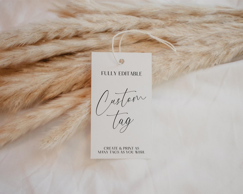 Editable Tags Instant Download Template 100% Editable - Etsy
