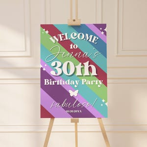 30 Flirty & Thriving Welcome Sign | 30th Birthday Welcome Sign | 13 ...