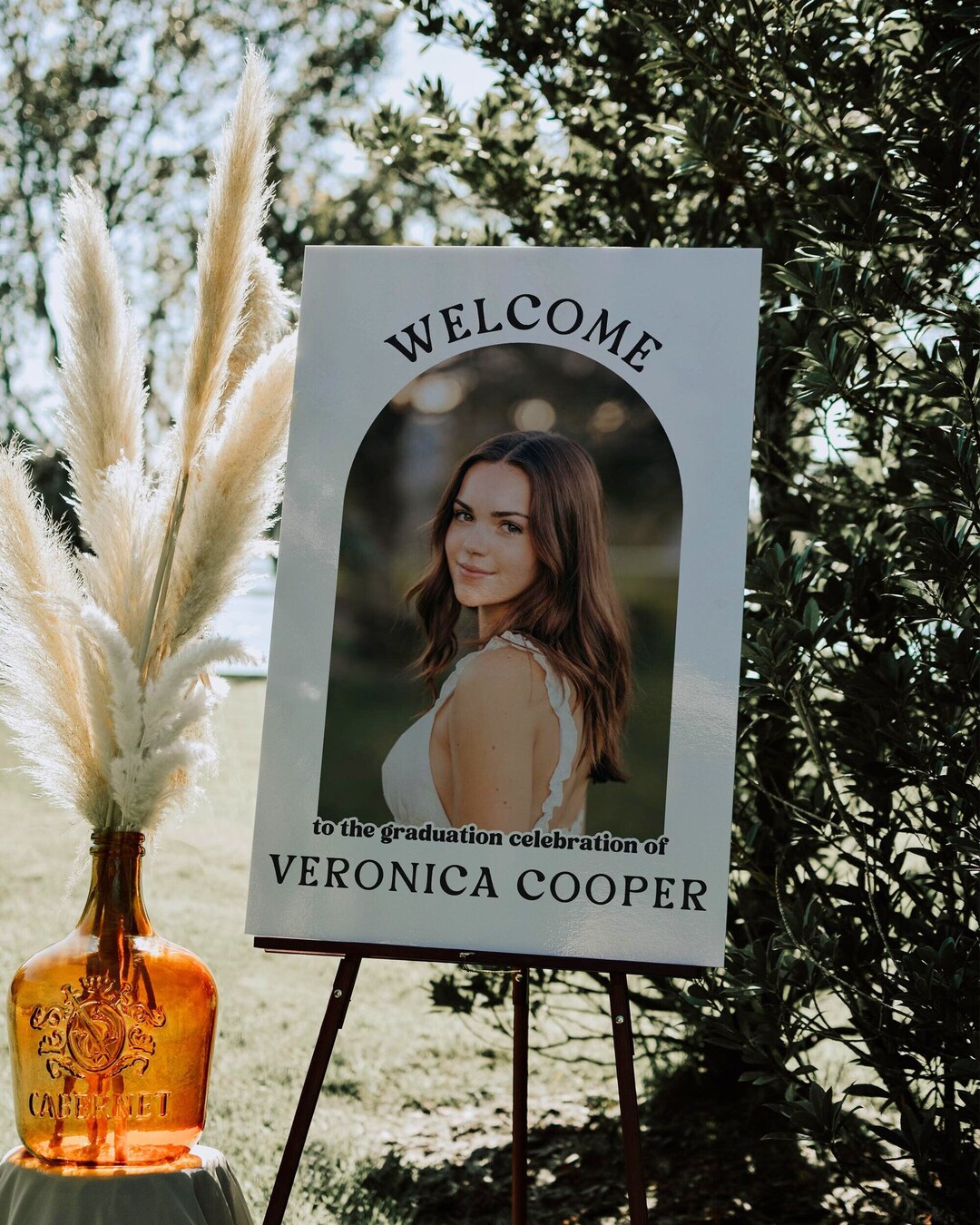 Graduation Photo Welcome Sign Canva Template | Grad Party Welcome Sign ...