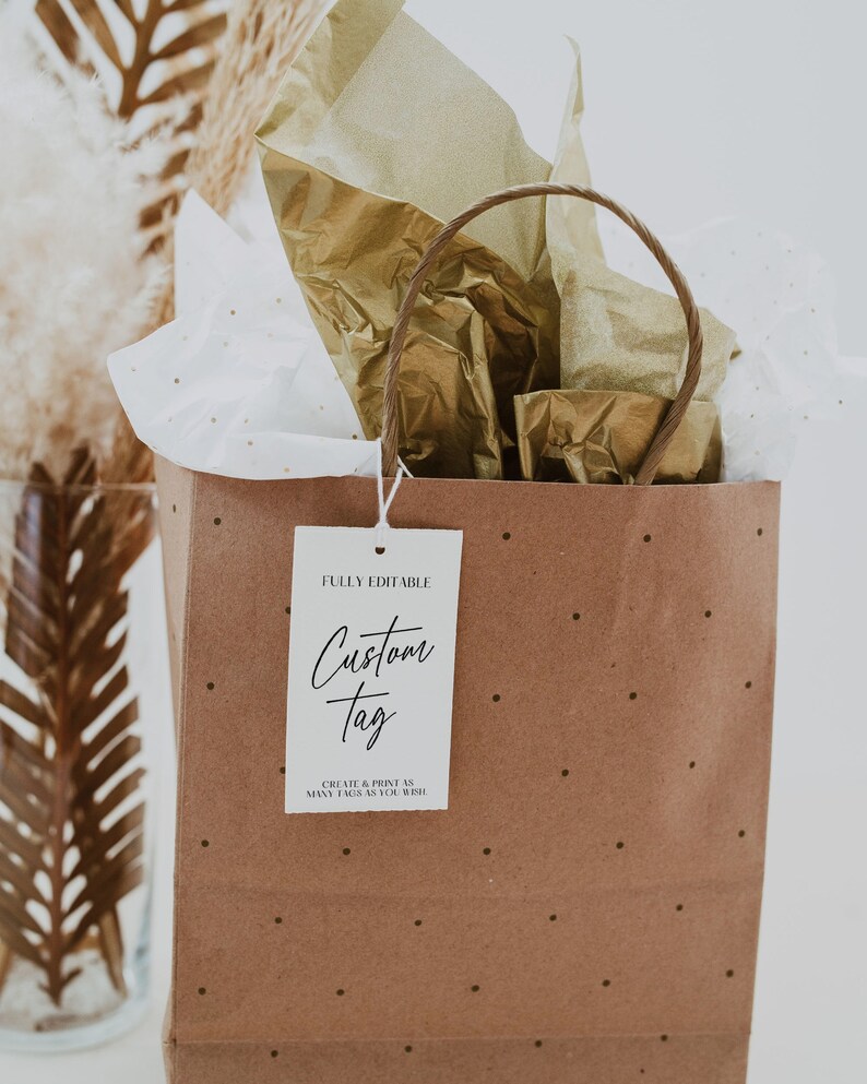 Editable Tags Instant Download Template 100% Editable Custom - Etsy