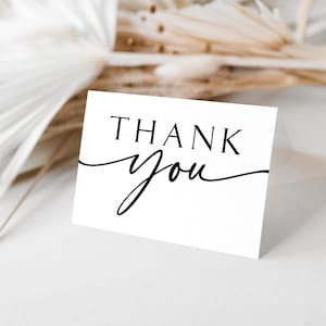 Minimalist Thank You Card Template | Printable Thank You Card ...