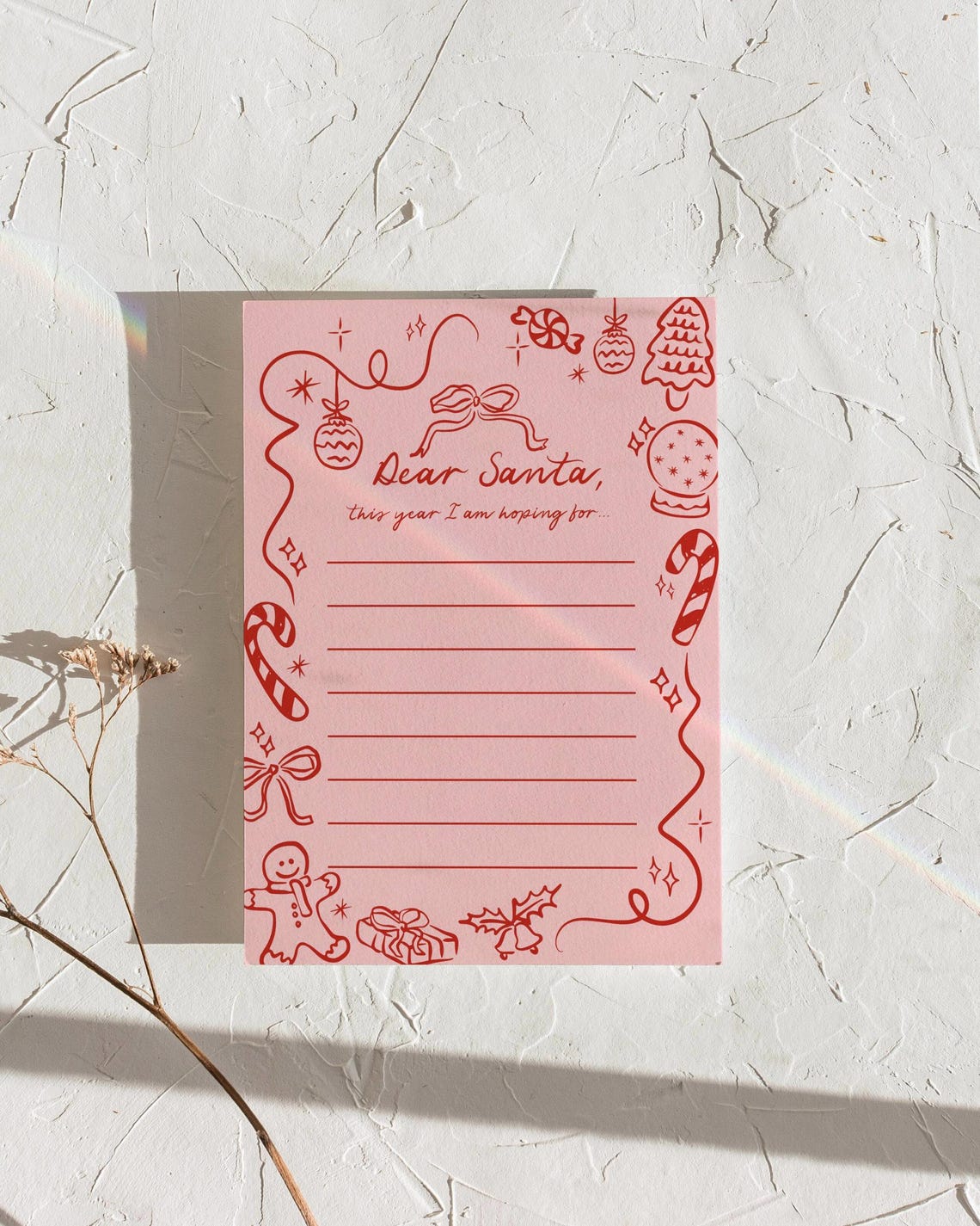Whimsical Dear Santa Wish List Editable Template | Christmas Wish List ...