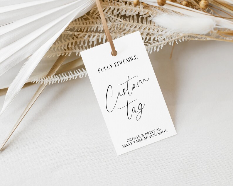 Editable Tags Instant Download Template 100% Editable - Etsy